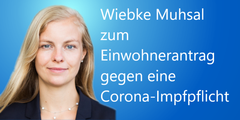 Wiebke Muhsal (AfD) zum Einwohnerantrag "Nein zur Corona-Impfpflicht ...